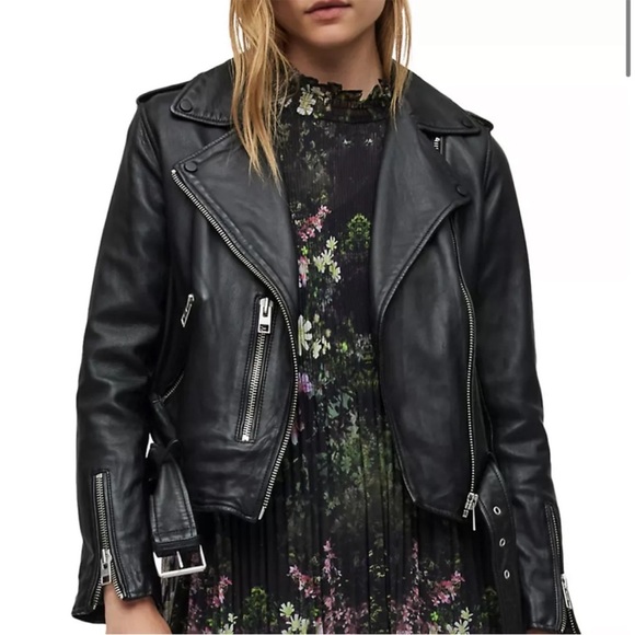 All Saints | Jackets & Coats | All Saints Balfern Leather Biker Jacket ...